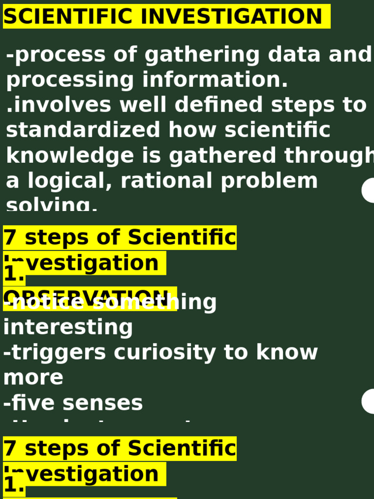 Scientific Investigation | PDF | Experiment | Hypothesis