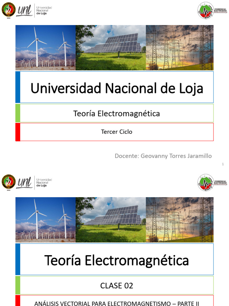 Te - U01 - Clase 02 - Análisis Vectorial para Electromagnetismo - Parte II | PDF | Vector ...