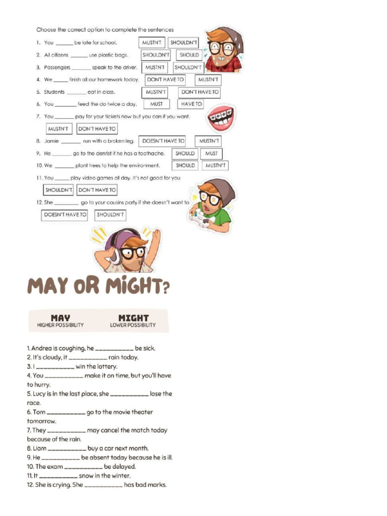 B1 Practice - Modal Verbs | PDF