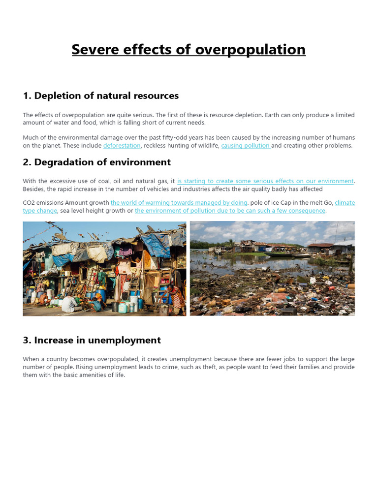Effect of Overpopulation 365 | PDF