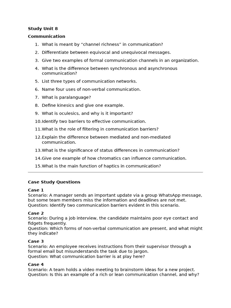 Study Unit 8 Practice Qs | PDF