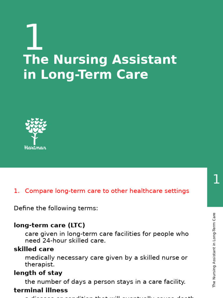 Nursing Assistant Care in Long-Term Facilities | PDF | Medicaid ...