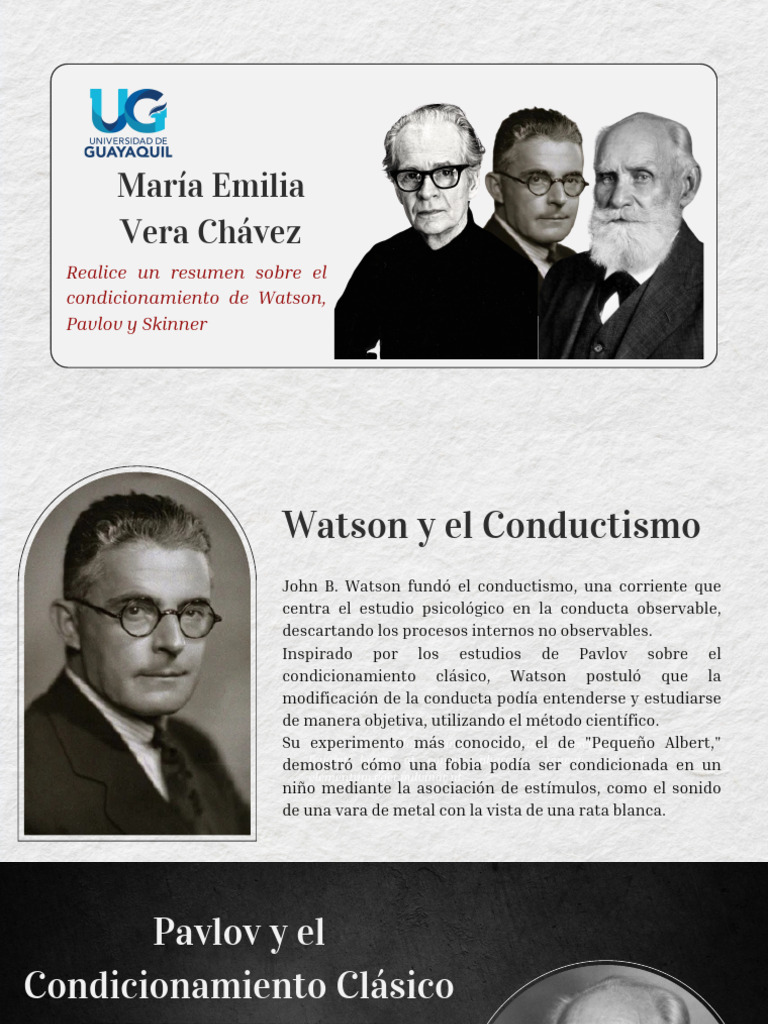 Watson, Pavlov y Skinner PDF | PDF