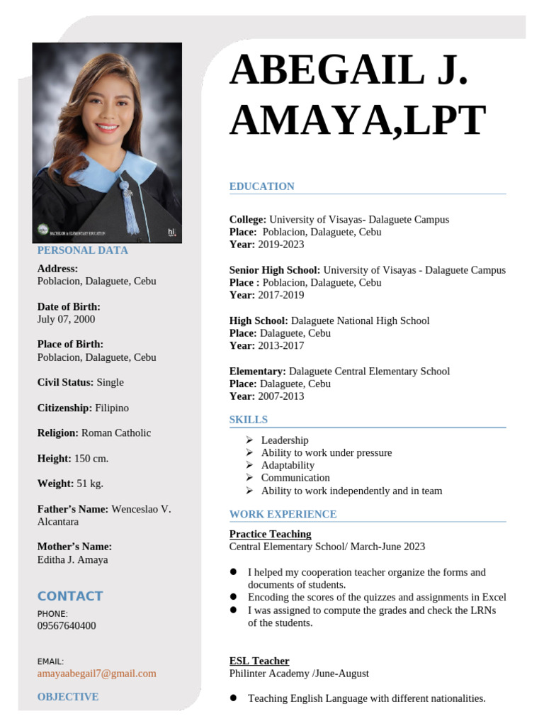 Abegail Resume | PDF