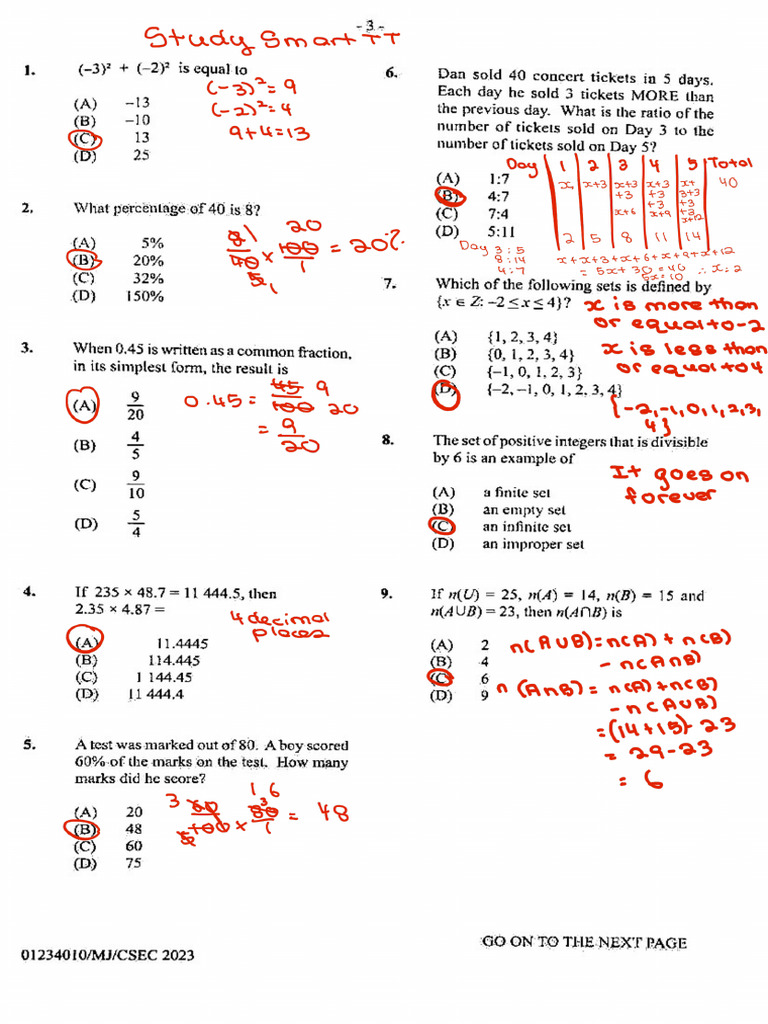CSEC Math June 2023 P1 StudySmartTT | PDF