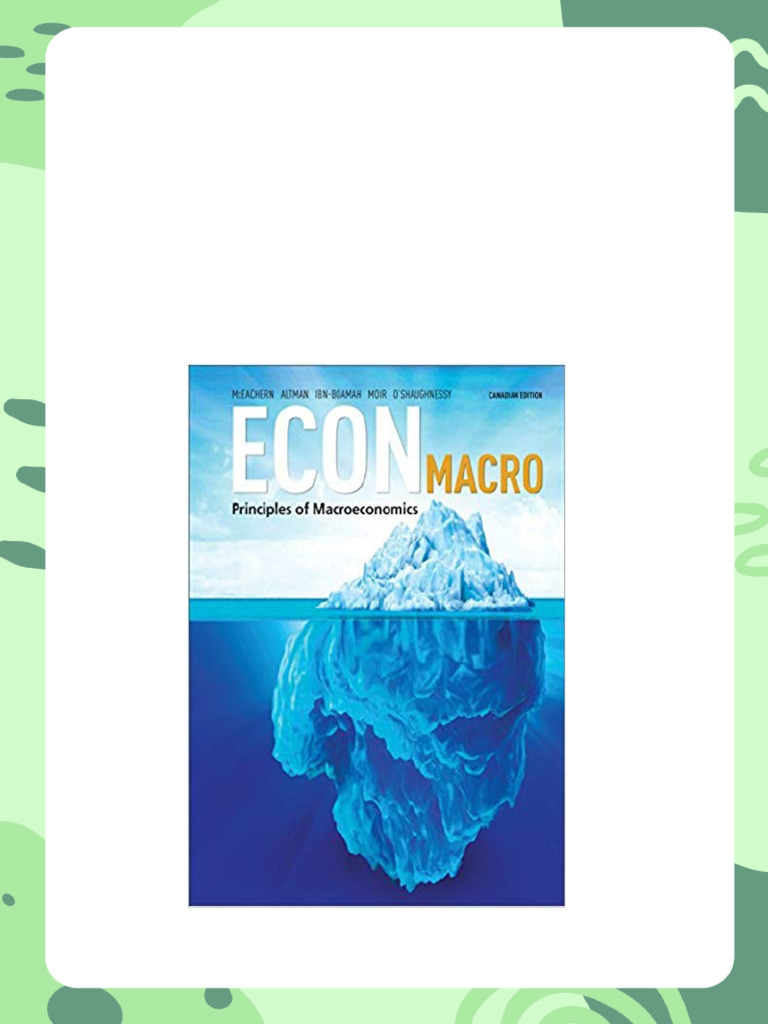 (Ebook PDF) ECON Macro Principles of Macroeconomics Canadian Edition ...