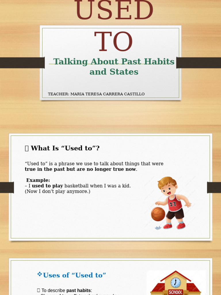 Understanding "Used to" in English Grammar | PDF