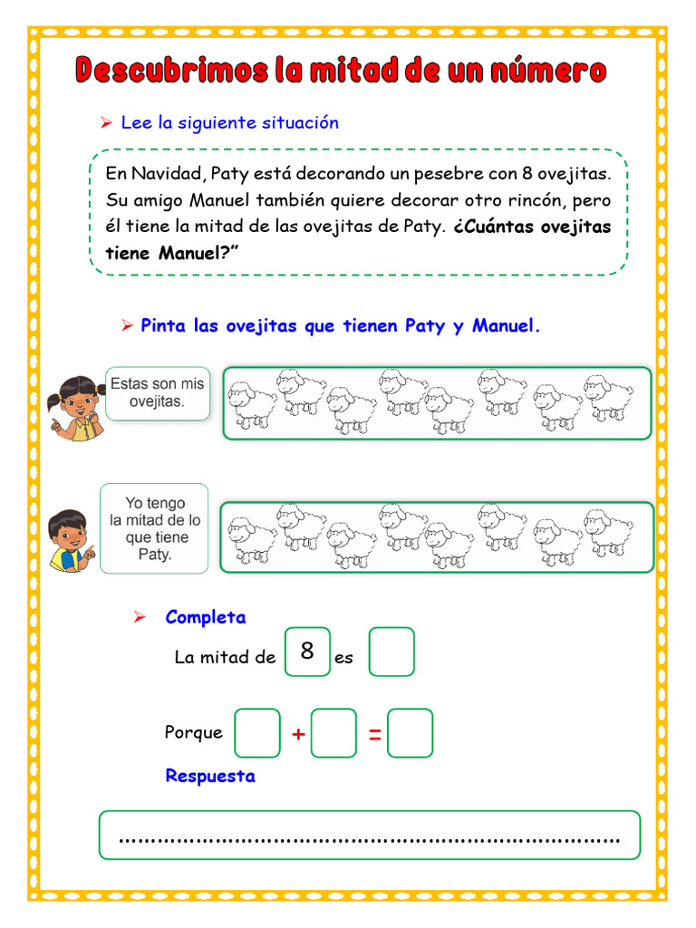 Actividades de Matemáticas: Mitades y Dobles | PDF