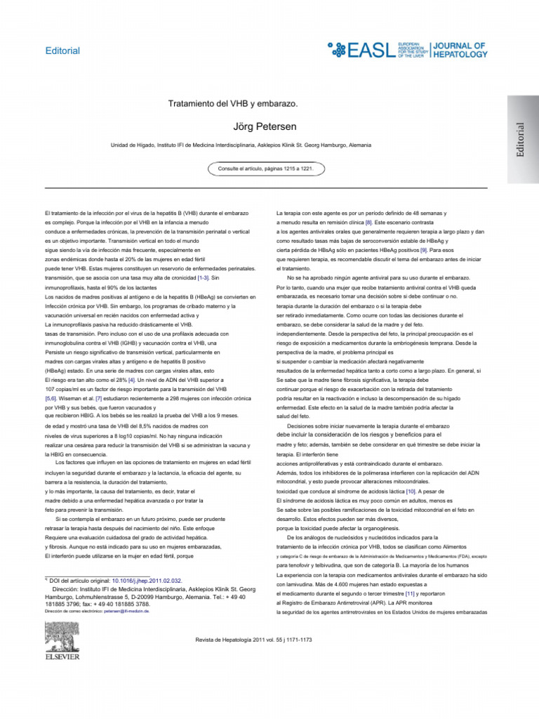 Tratamiento del VHB durante el embarazo | PDF | Hepatitis B | El embarazo