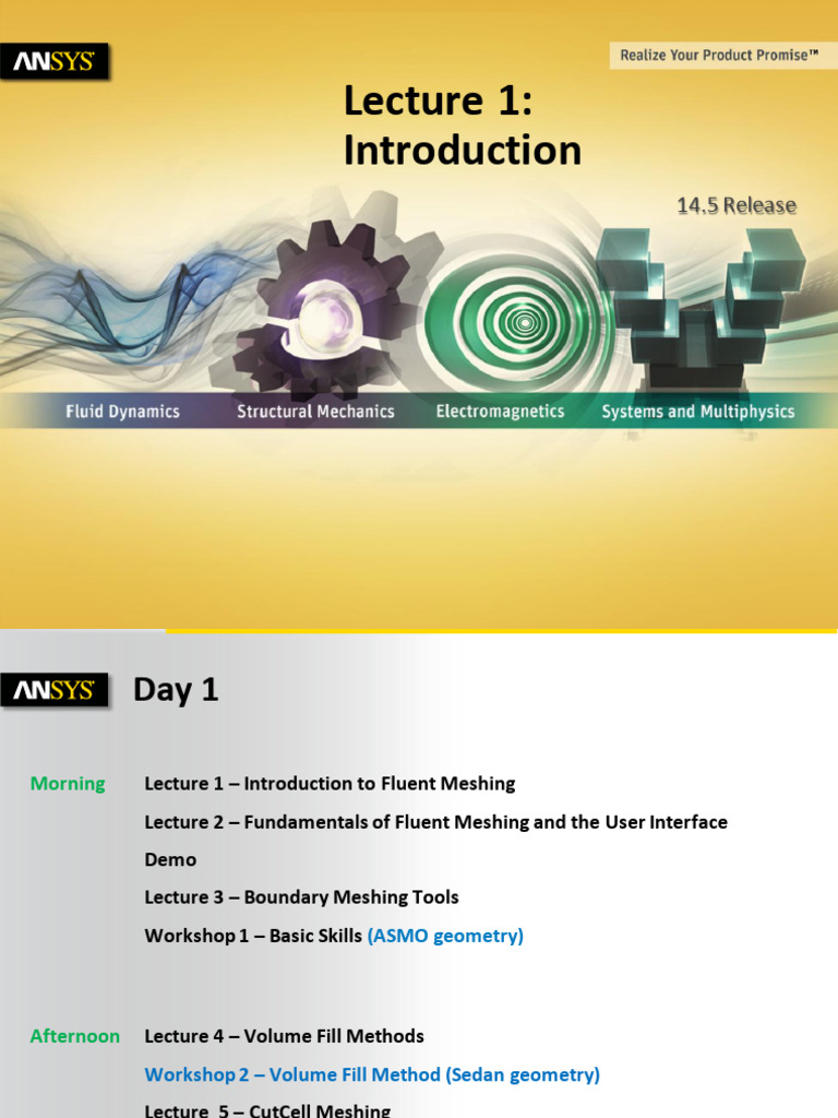 Fluent Meshing 14.5 L01 Introduction | PDF