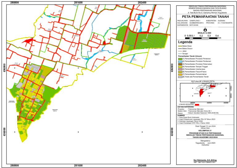 Peta Pemanfaatan Tanah Gamplong 2024 | PDF