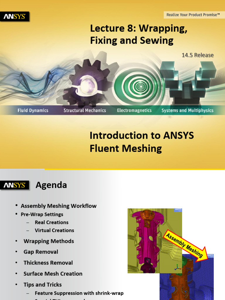 Fluent Meshing 14.5 L08 Wrapping Fixing Sewing | PDF | Computer Aided Design