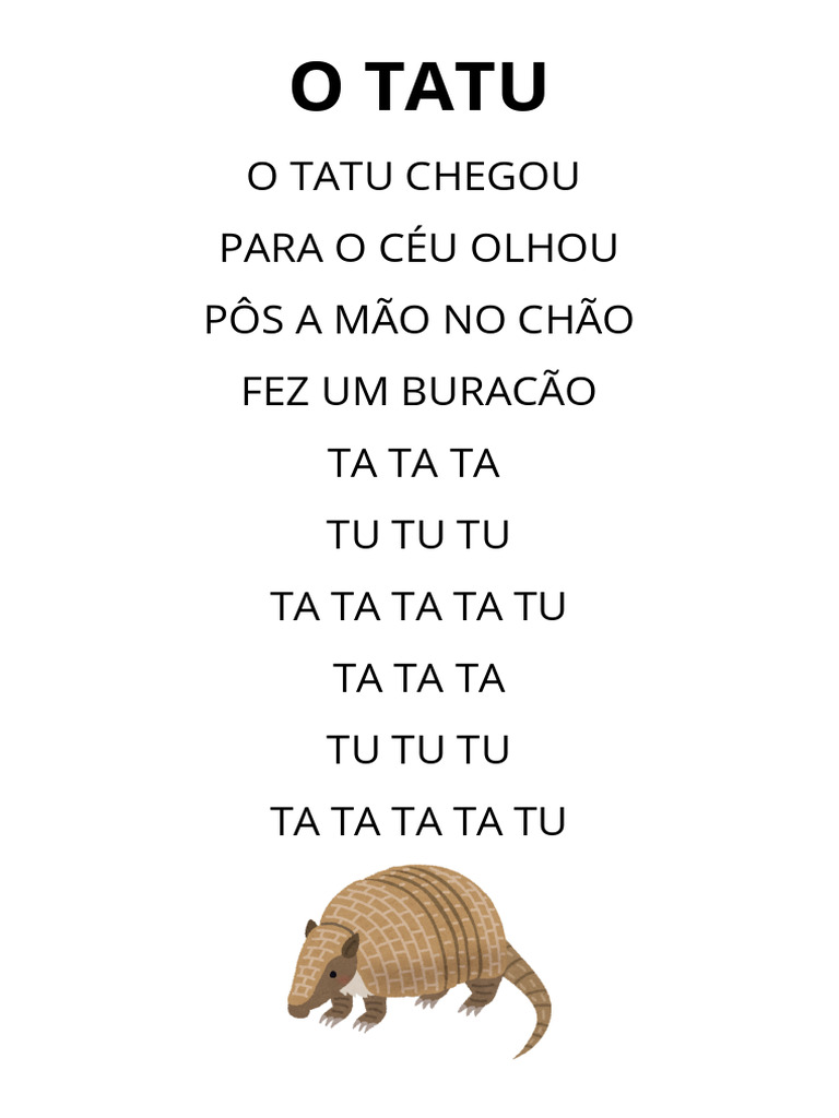 O Tatu Chegou | PDF