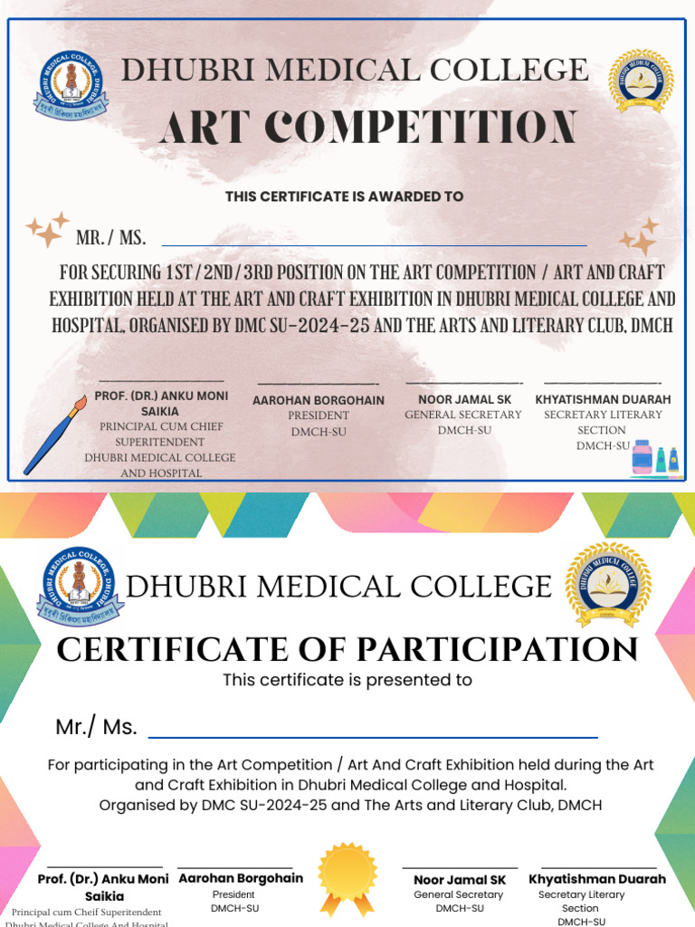 Colorful Simple Art Competition Certificate - 20250612 - 220611 - 0000 ...