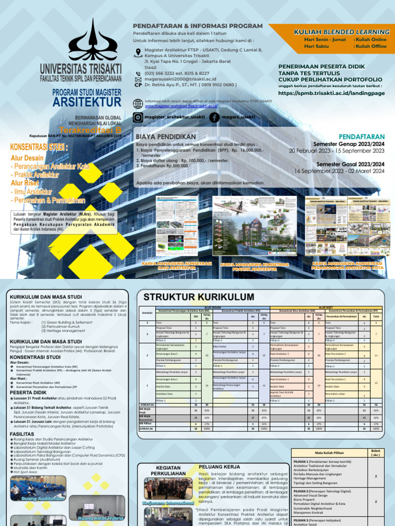 Brosure Magister Arsitektur Versi Terbaru.. | PDF