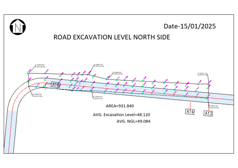 Road Excavation Level North Side-Model | PDF
