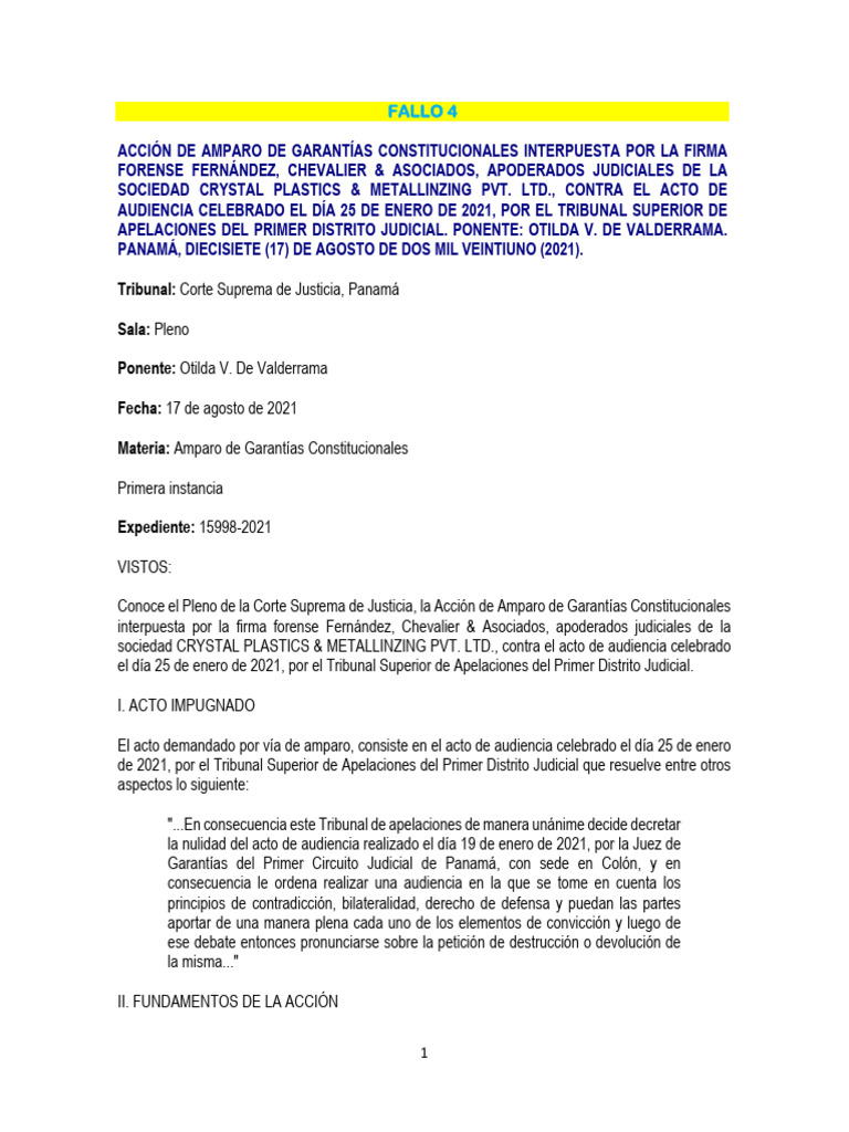 Fallo 4 | PDF | Apelación | Debido al proceso