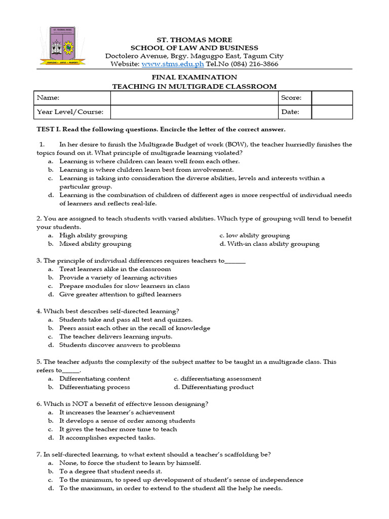 Teaching in Multigrade Classroom | PDF | Learning | Teachers