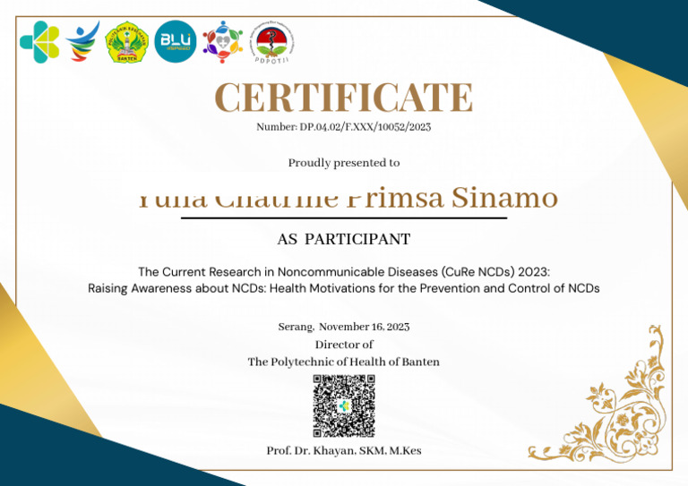 The CuRe NCDs 2023 Certificate Final Pahala Yosafat Simarmata | PDF