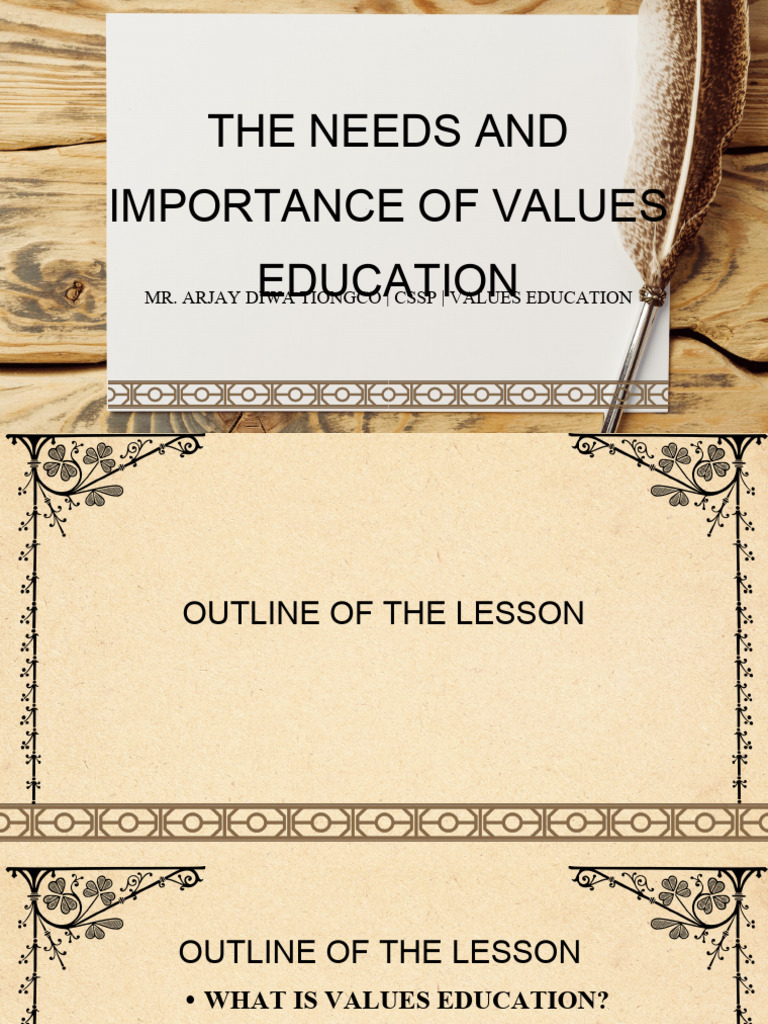 Importance of Values Education Explained | PDF | Social Psychology ...