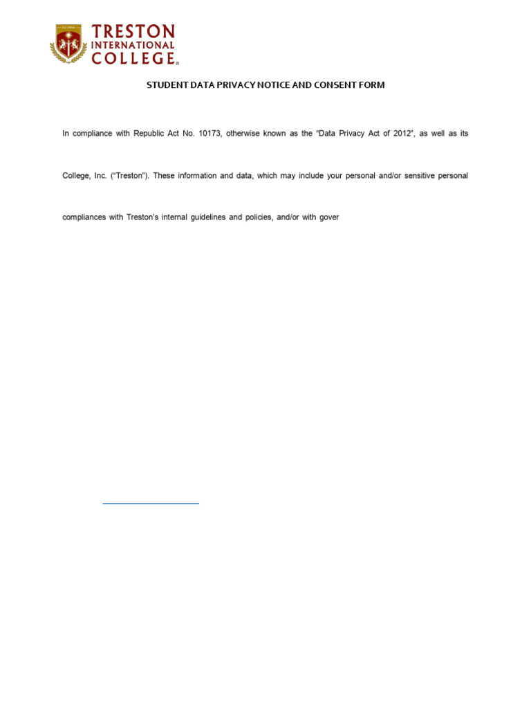 Student Data Privacy Notice and Consent | PDF | Privacy | Information ...