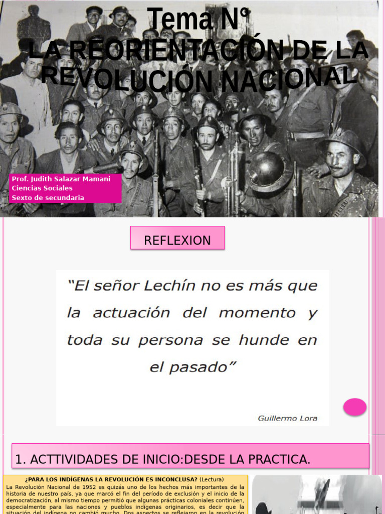 La Reorientacion de La Revol. Del 52 | PDF | Bolivia | Economias