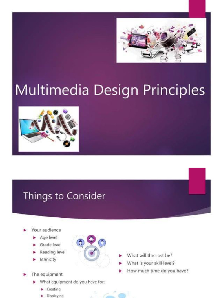 Creative Technology - G8 - LO1 - Lecture 2 - Multimedia Design ...