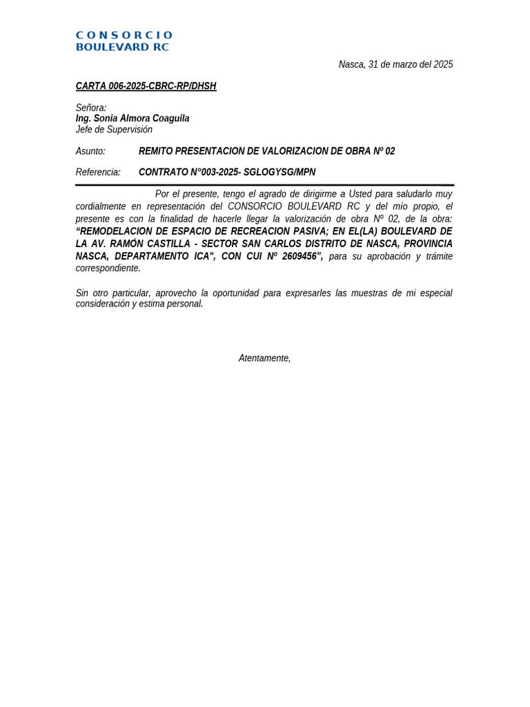 Cartas Boulevard 2da Valo | PDF