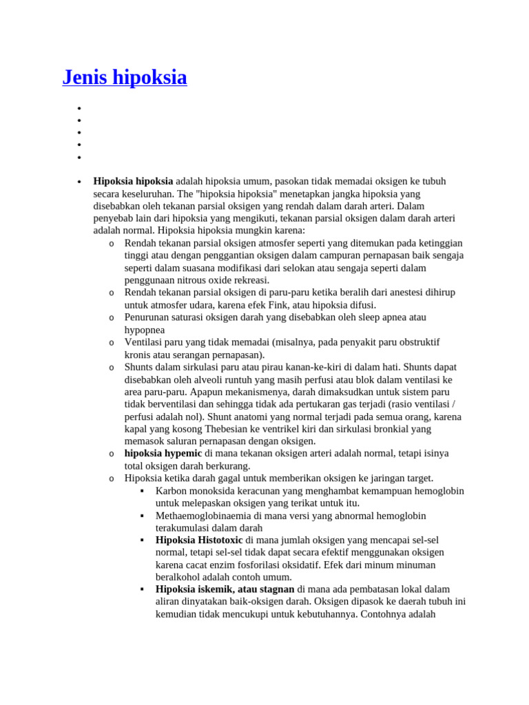 Hipoksia | PDF
