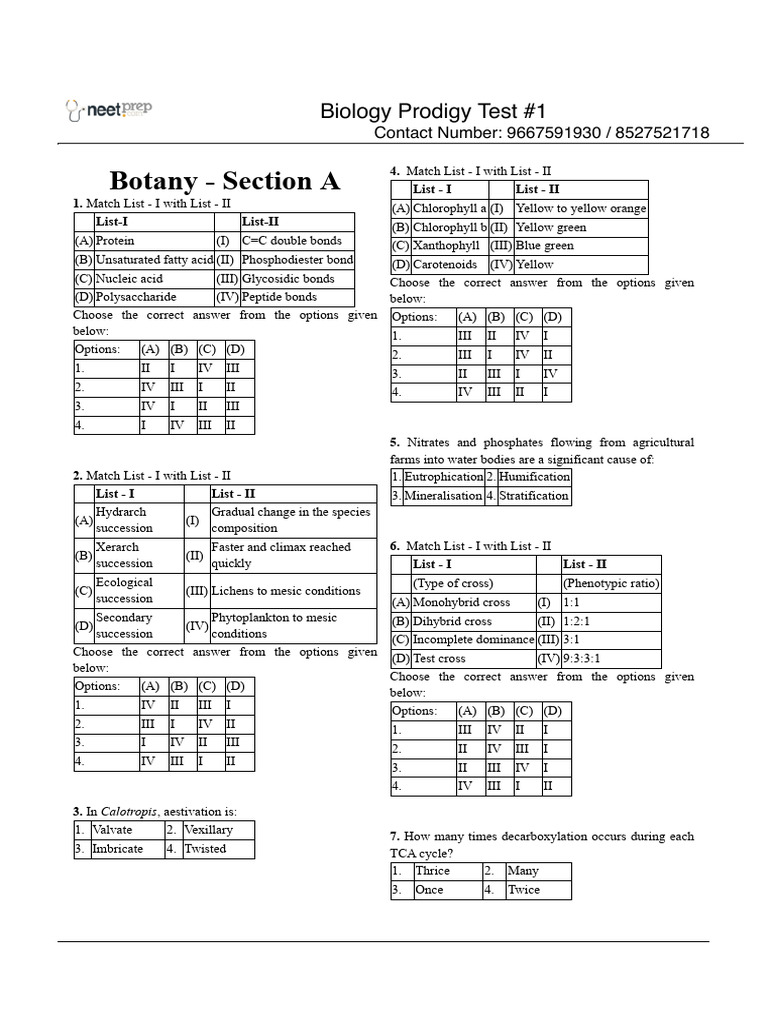 Biology Prodigy Test #1 (Deep??) | PDF | Angiotensin | Meiosis