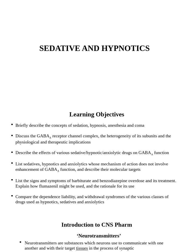 Sedatives and Hypnotics MD4 | PDF | Benzodiazepine | Insomnia