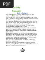 Jack O' Lantern | PDF | Halloween | Observances Honoring The Dead