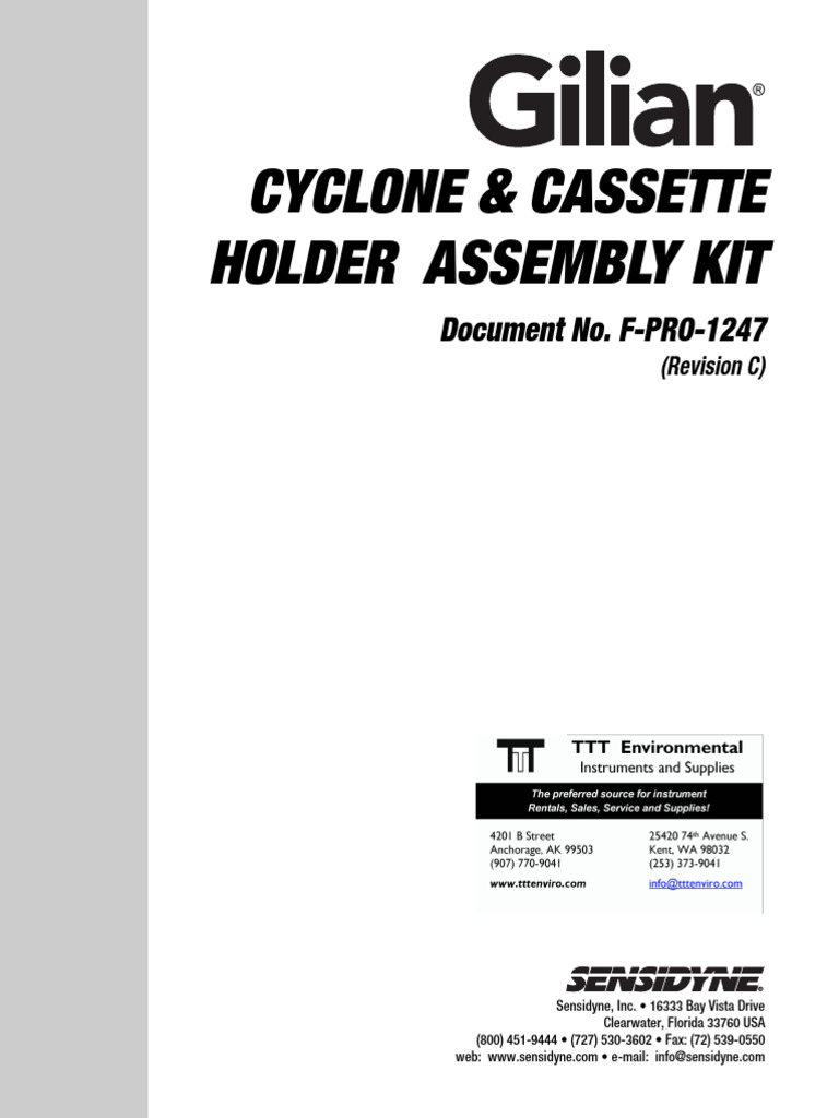 Cyclone & Cassette Holder Assembly Guide | PDF