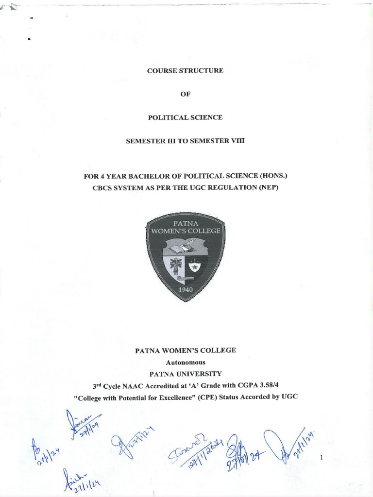 B.A. Nep Syllabus Sem III To Viii | PDF