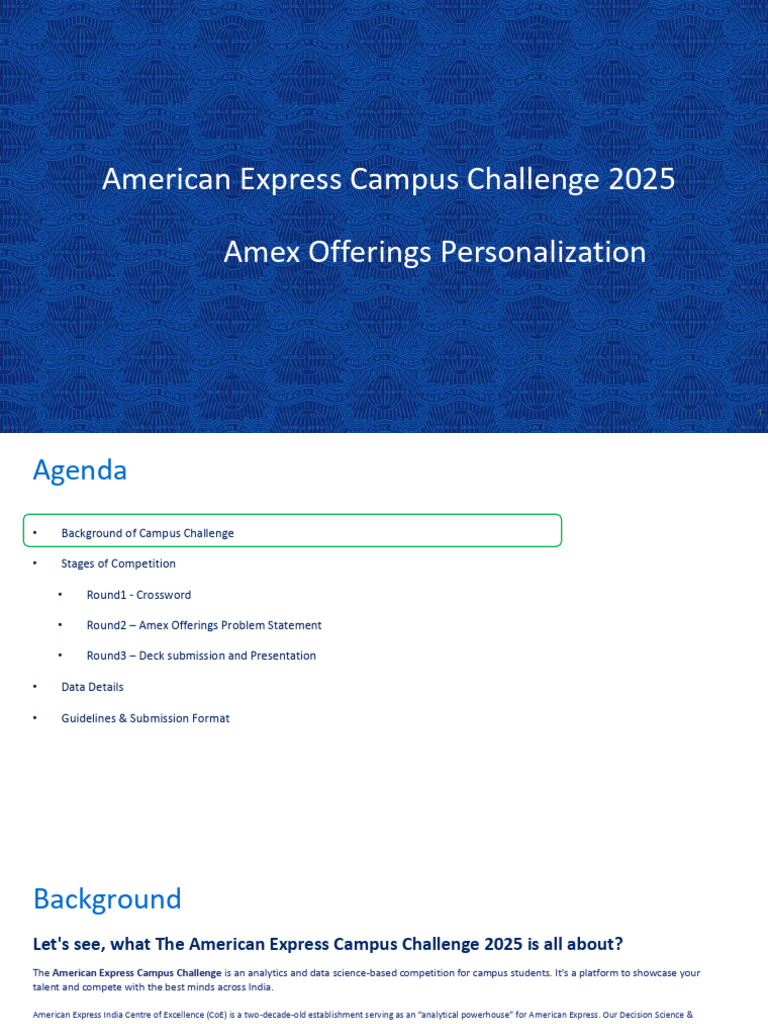 684c20656336c Campus Challenge25 Amex Offer | PDF | Analytics ...