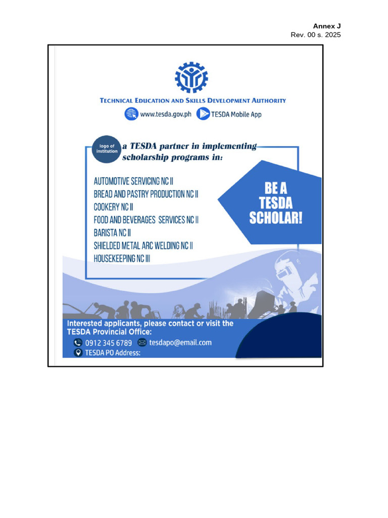 Annex J - TESDA Prescribed Signage | PDF