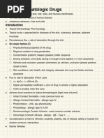 Essential Dermatology Medications List | PDF