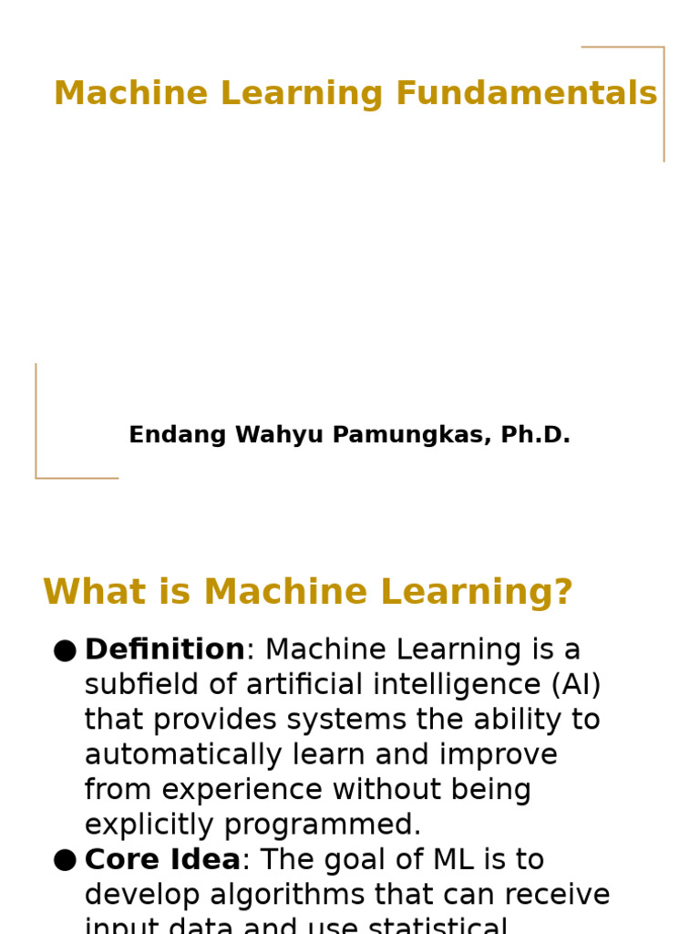 Artificial Intelligence - Machine Learning Fundamentals | PDF | Machine Learning | Artificial ...