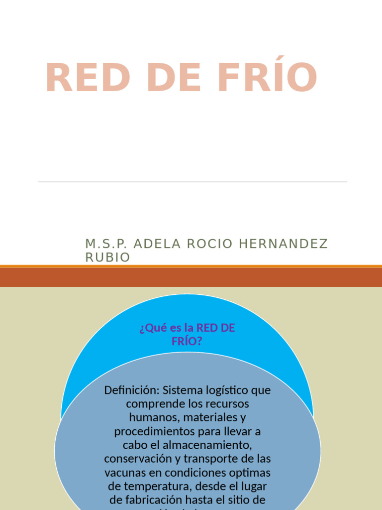 13.-Presentacion Red de Frio | PDF | Refrigerador | Salud pública
