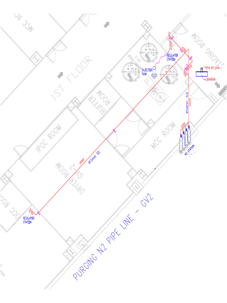 Isometri Purging N2 Pipe Line-Model | PDF