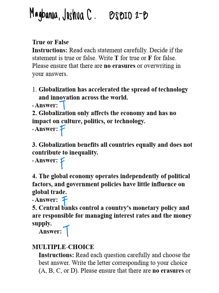 Magbanua Bsbio 2b Tcw-Quiz | PDF