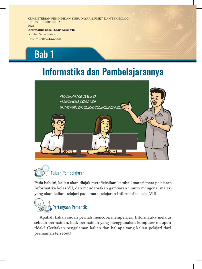 Pembelajaran Informatika Kelas VIII | PDF