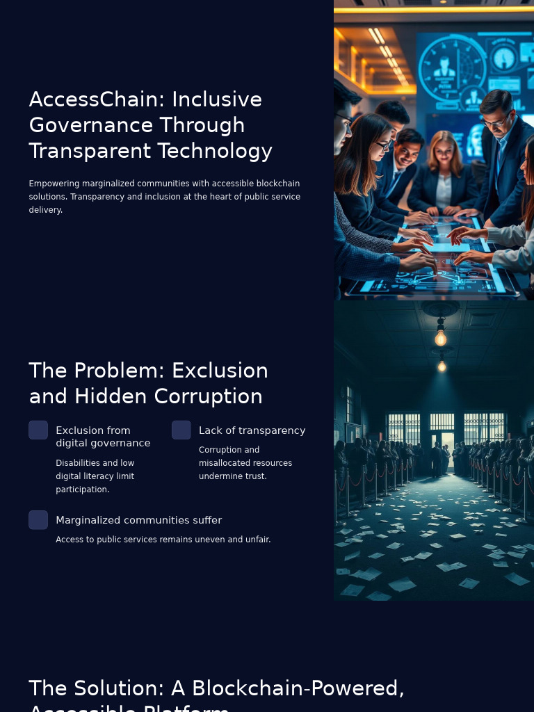 AccessChain Inclusive Governance Through Transparent Technology | PDF | Governance | Computing