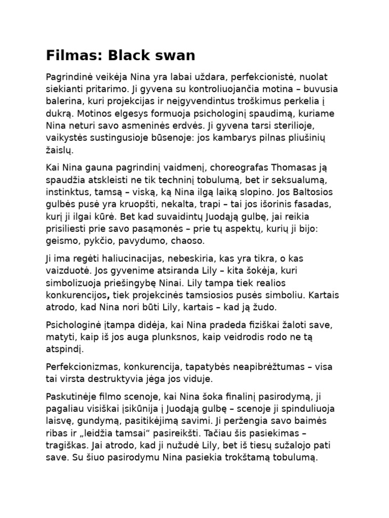 Filmas Black Swan-1 | PDF