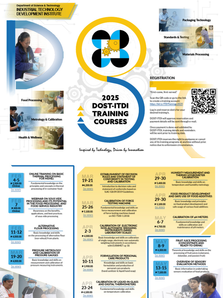 ITDI Training Flyer 2025 | PDF | Calibration