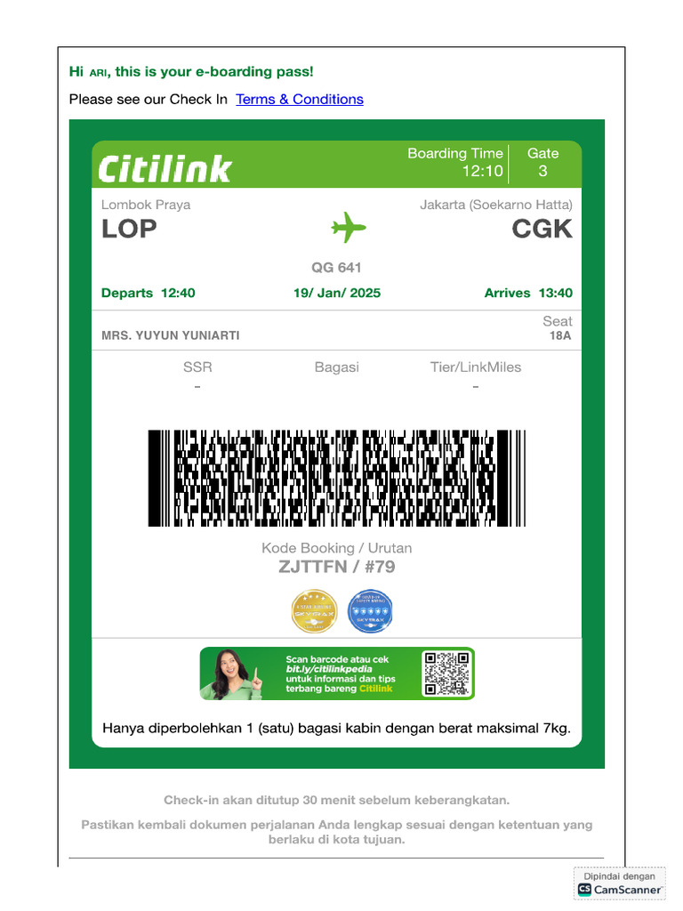 Https Book - Citilink.co - IdBoardingPass.as 001 | PDF