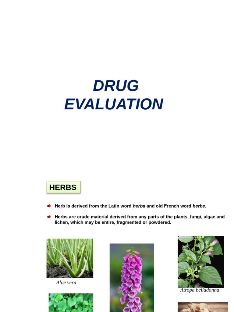 Drug Evaluation Techniques for Herbs | PDF | Solubility | Water