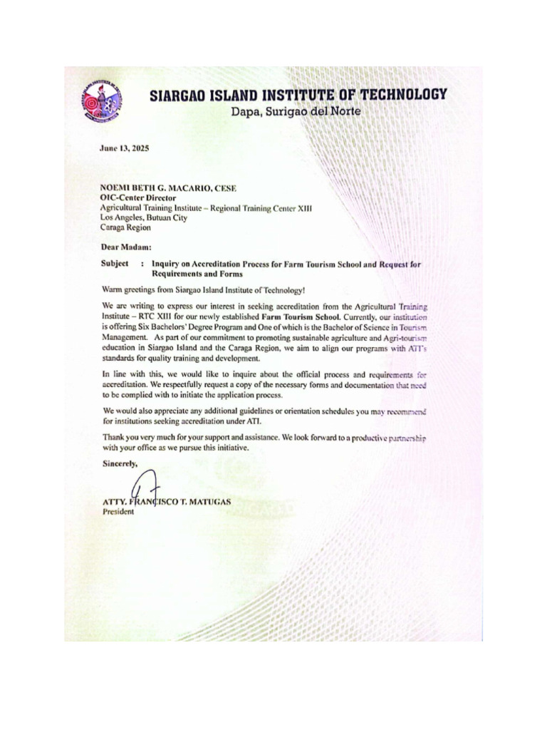 Inquiry Letter | PDF