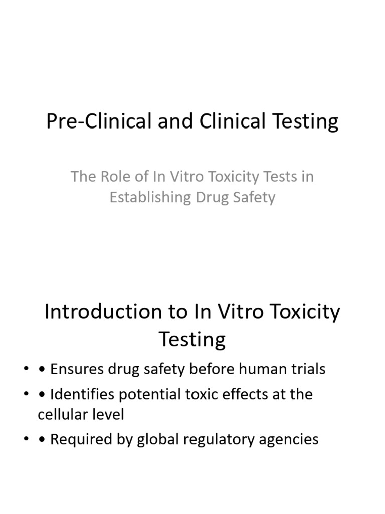 In Vitro Toxicity Tests | PDF