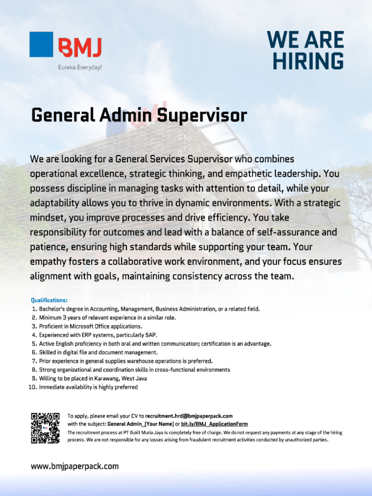 General Supervisor Positions in Karawang | PDF | Business